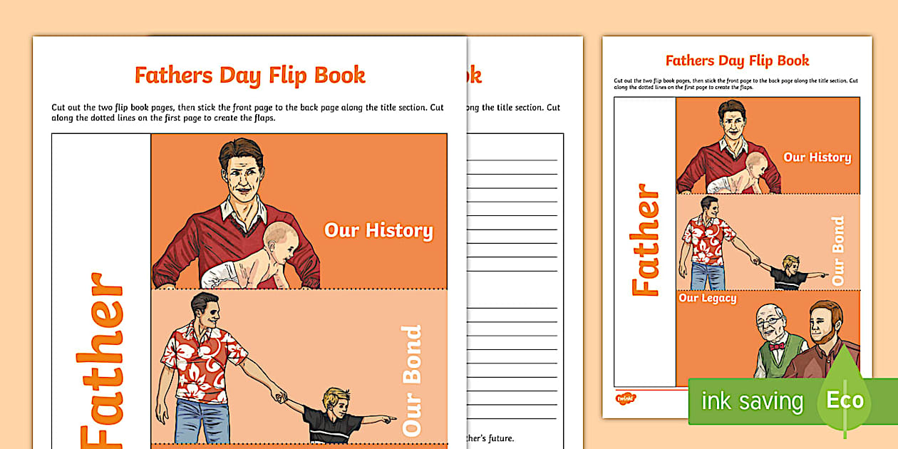 Father's Day Flapbook (teacher made) - Twinkl