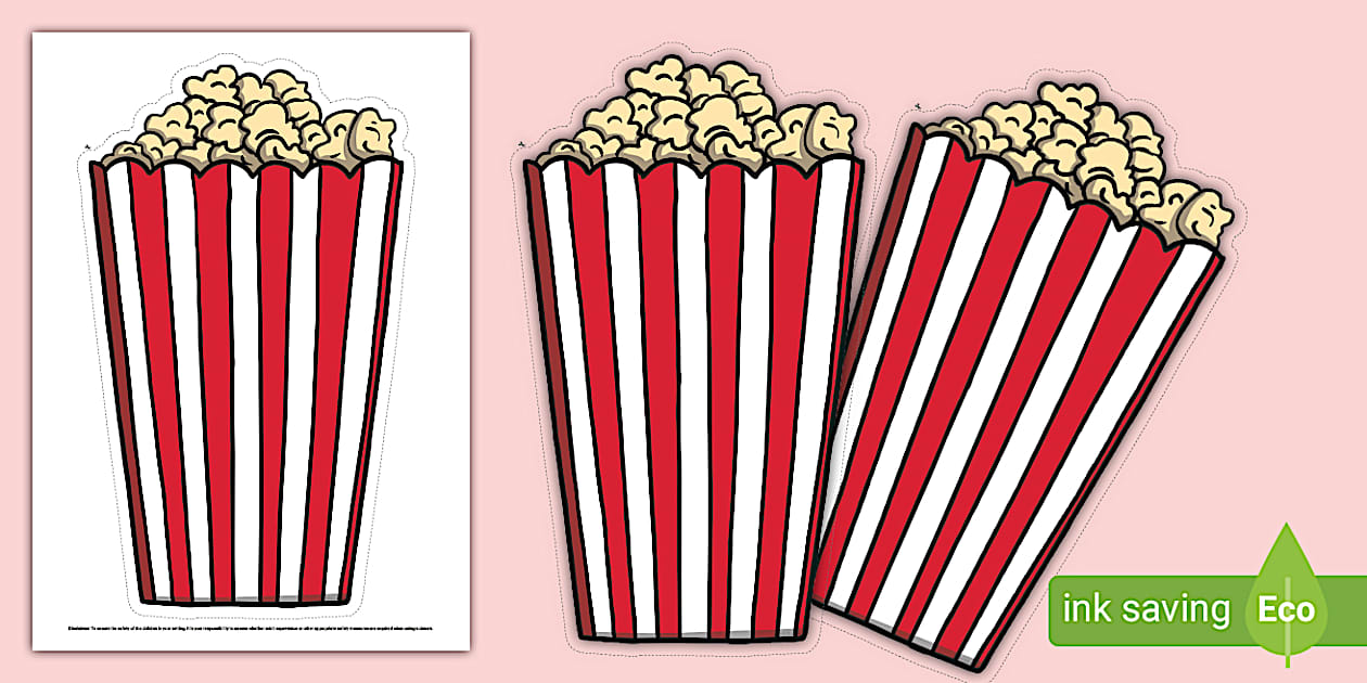 Popcorn Display Cut Out (professor feito) - Twinkl