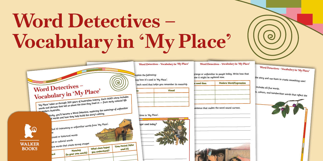 My Place Vocabulary Activity | Word Detectives