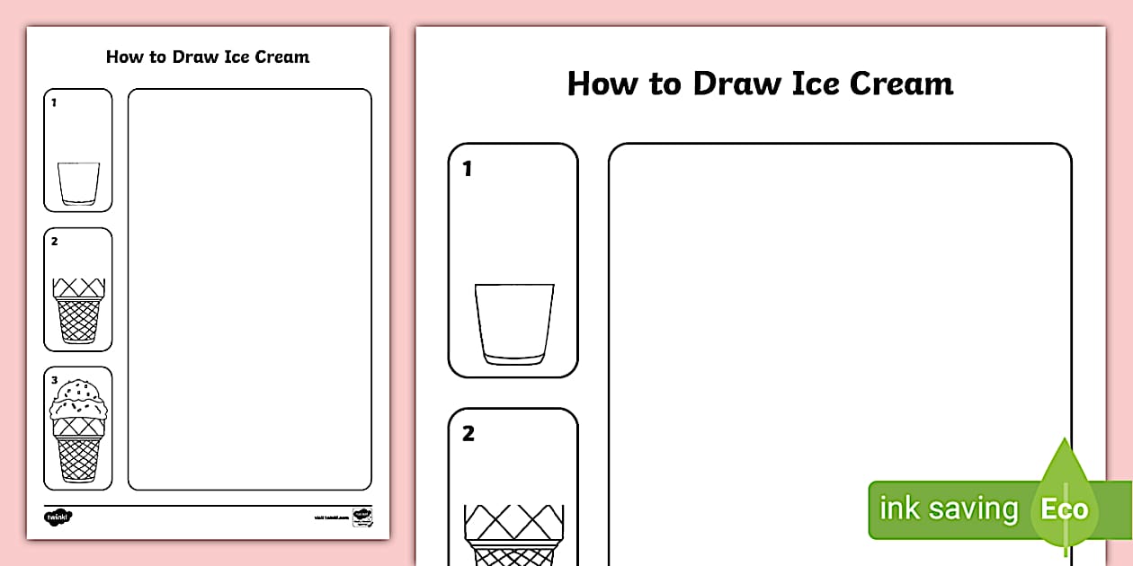 How to Draw Ice Cream | Twinkl How to Draw Ice Cream