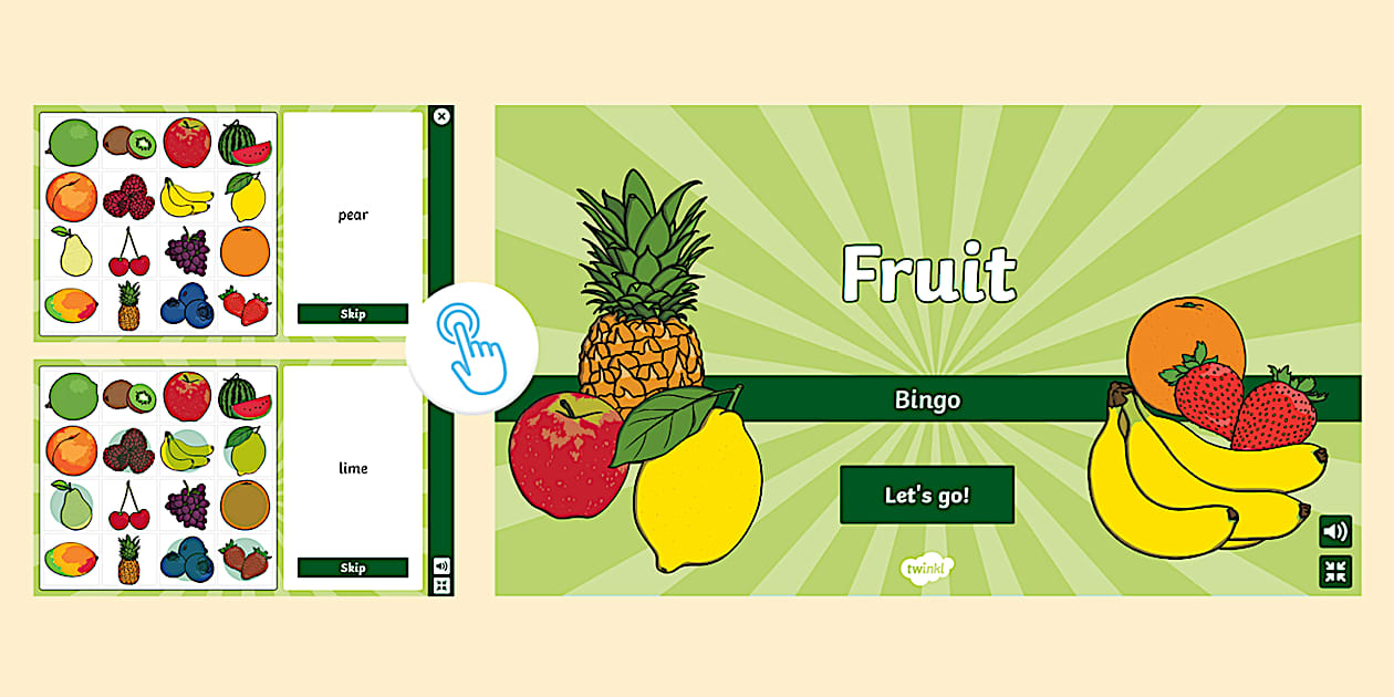 Fruit Interactive Bingo (teacher made) - Twinkl