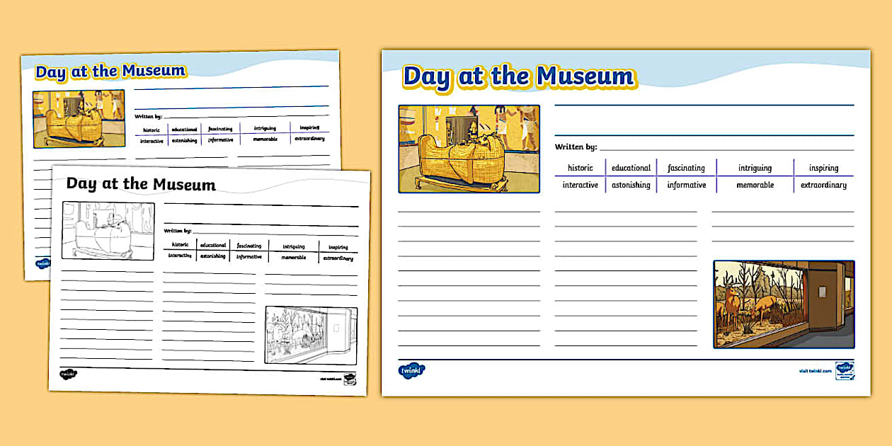 Museum Trip Recount Newspaper Template (Teacher-Made)