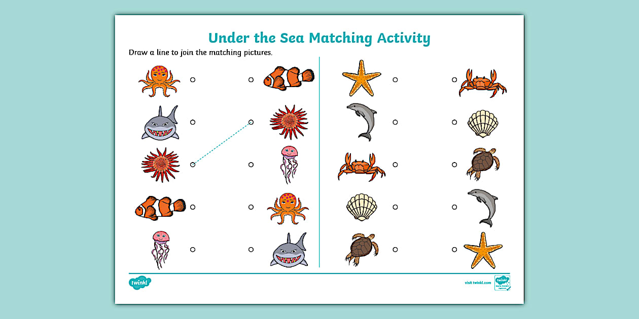 Under the Sea Matching Activity (teacher made) - Twinkl