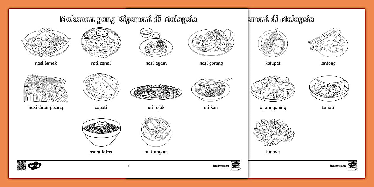 Lembaran Mewarna Makanan Malaysia