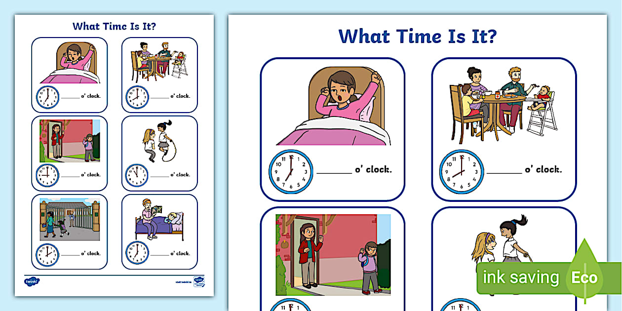 What time is it? Activity Sheet - Twinkl