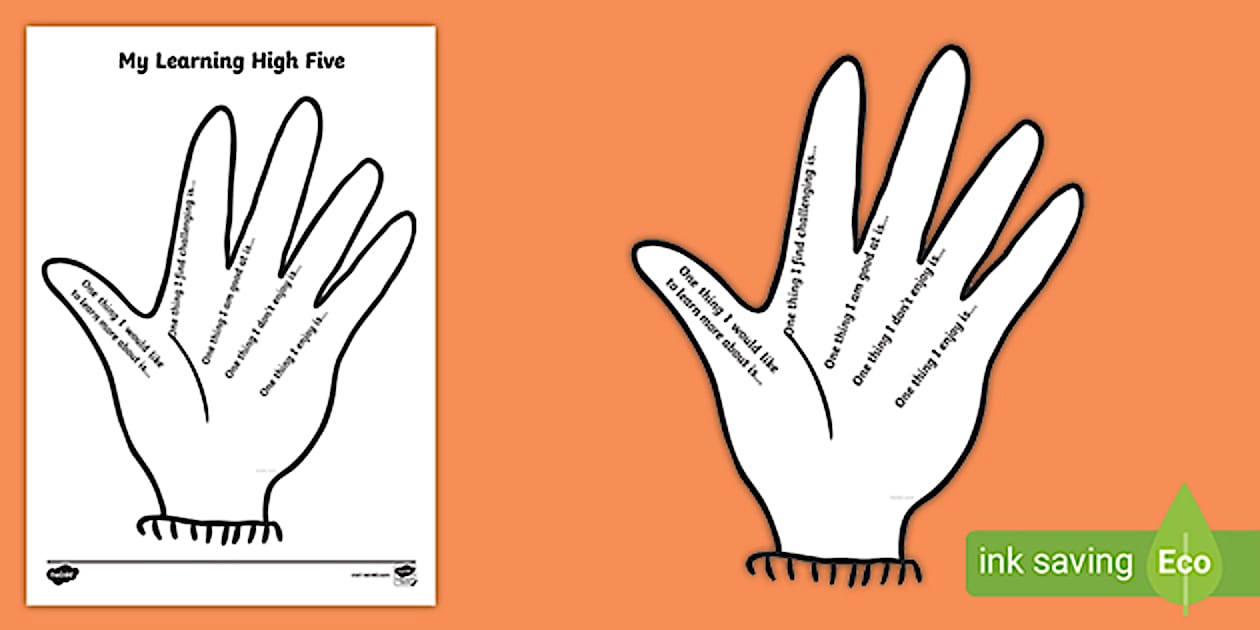 My Learning High Five (teacher made) - Twinkl