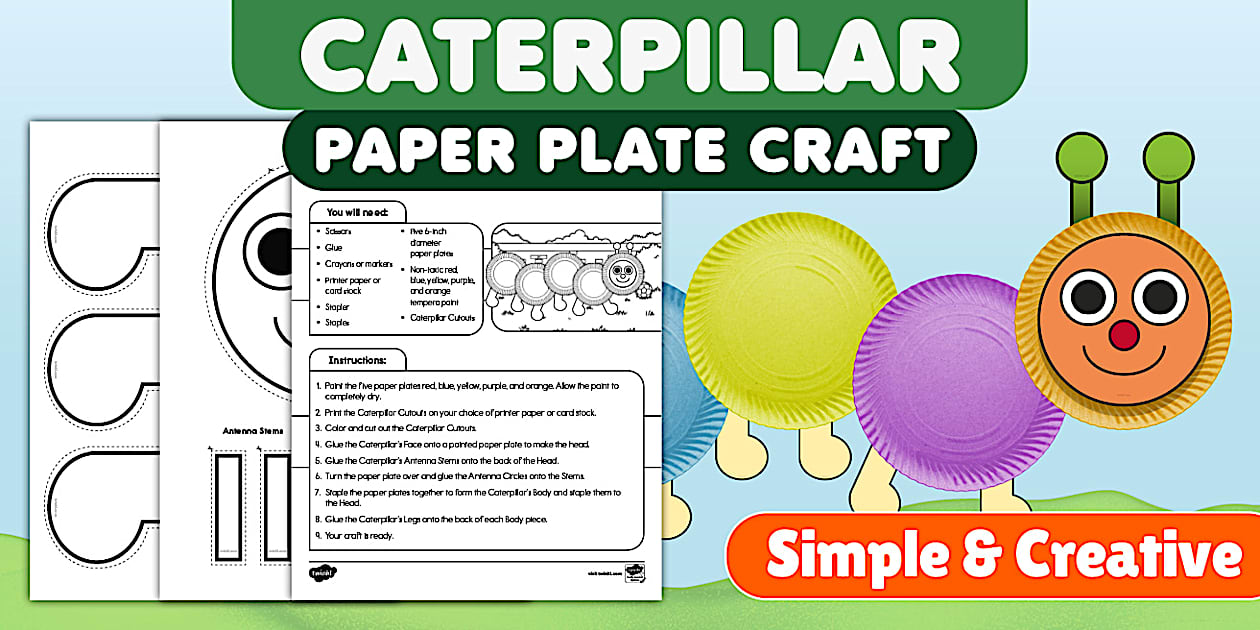 Colorful Caterpillar Paper Plate Craft