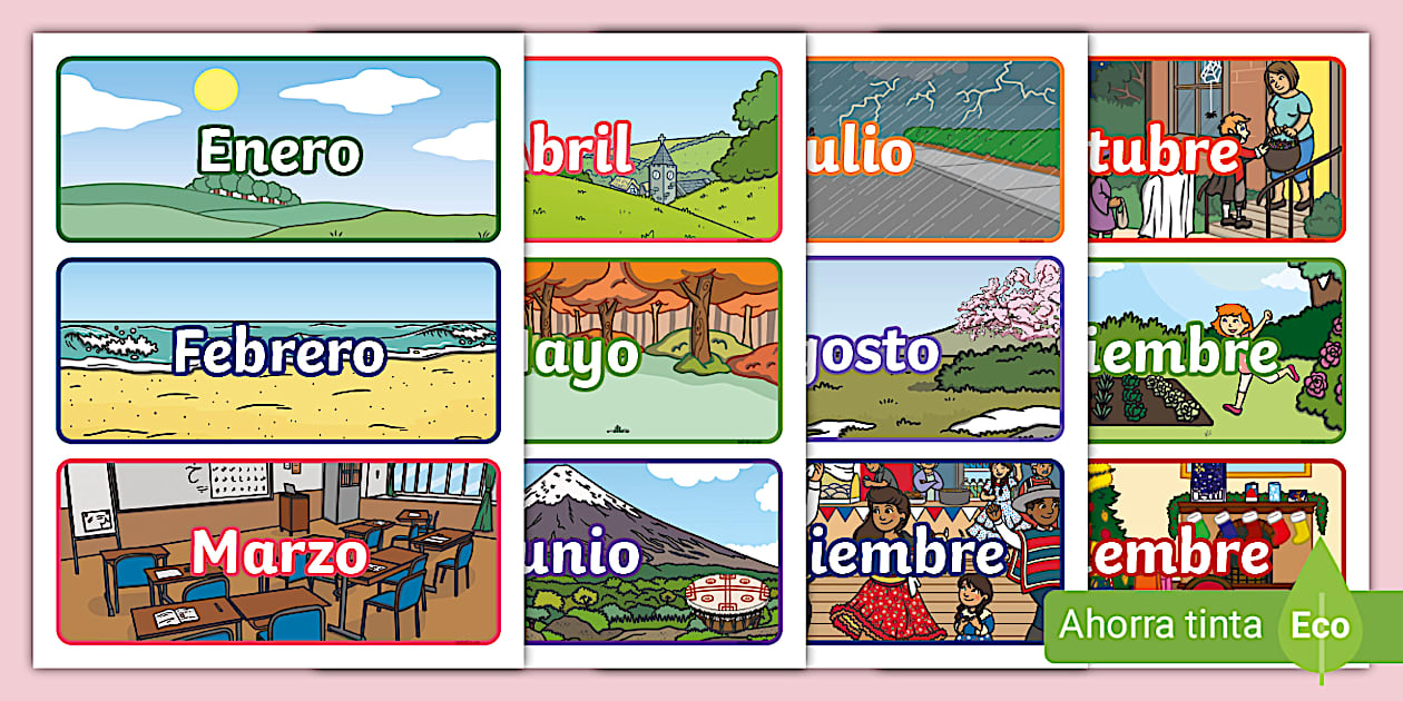 Etiquetas Meses y Estaciones del Año