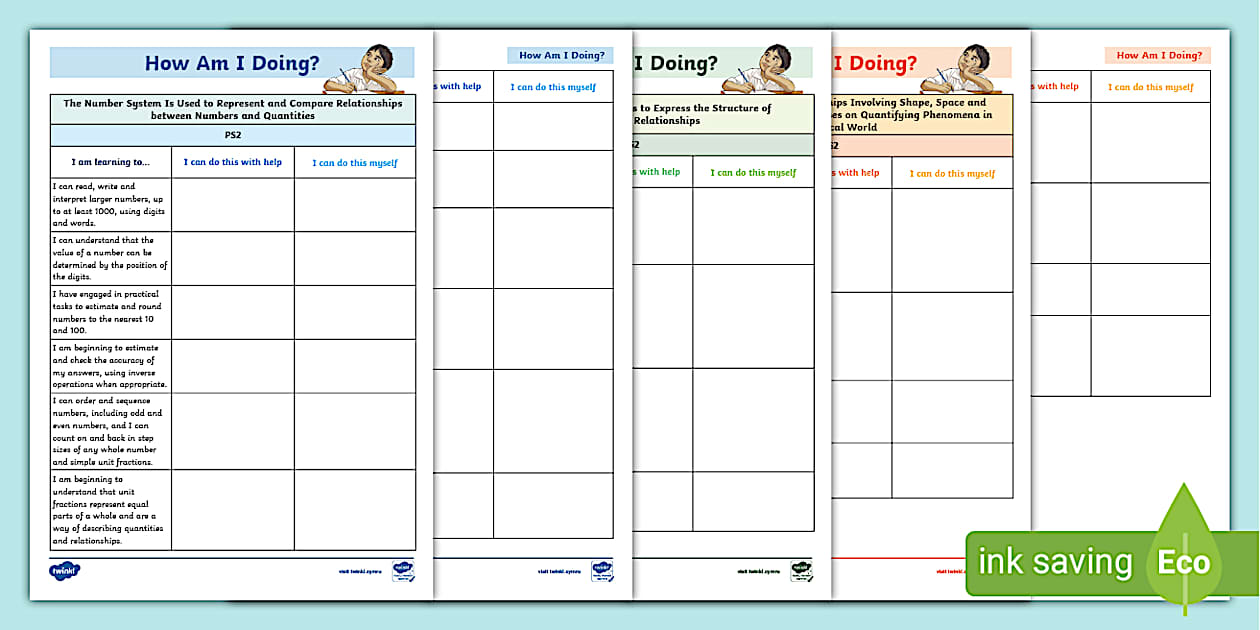 CfW Mathematics and Numeracy: Child-Friendly Tracker PS2