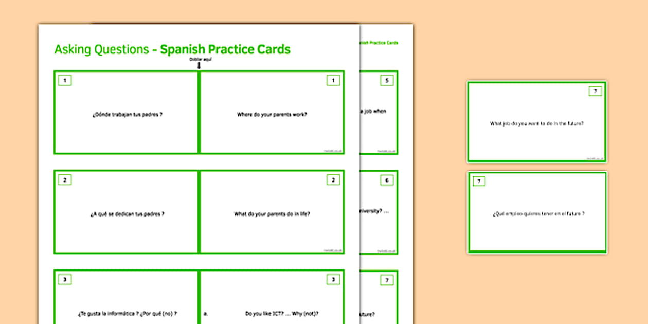 General Conversation Jobs Career Choices & Ambitions Question Double Sided