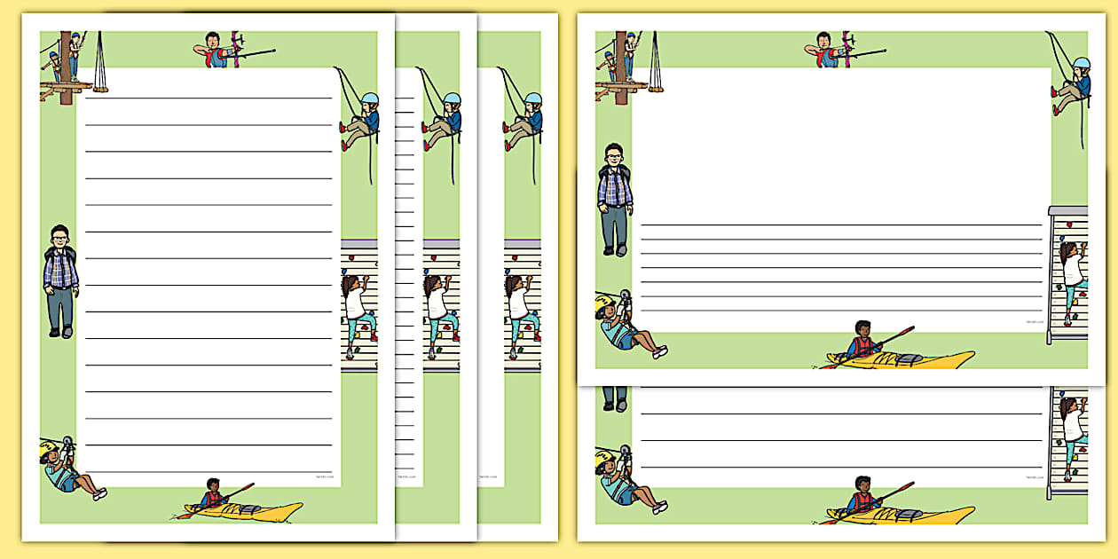 Editable Adventure Sports Page Border Pack (teacher made)