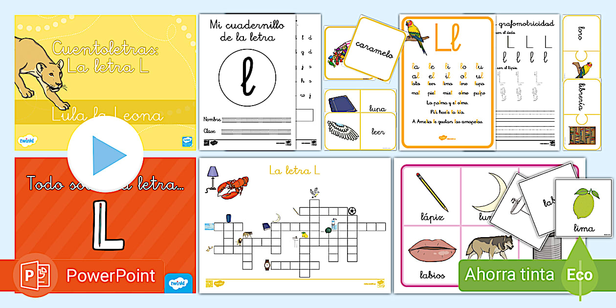 Pack cuentoletras: La letra L (creat de profesori) - Twinkl