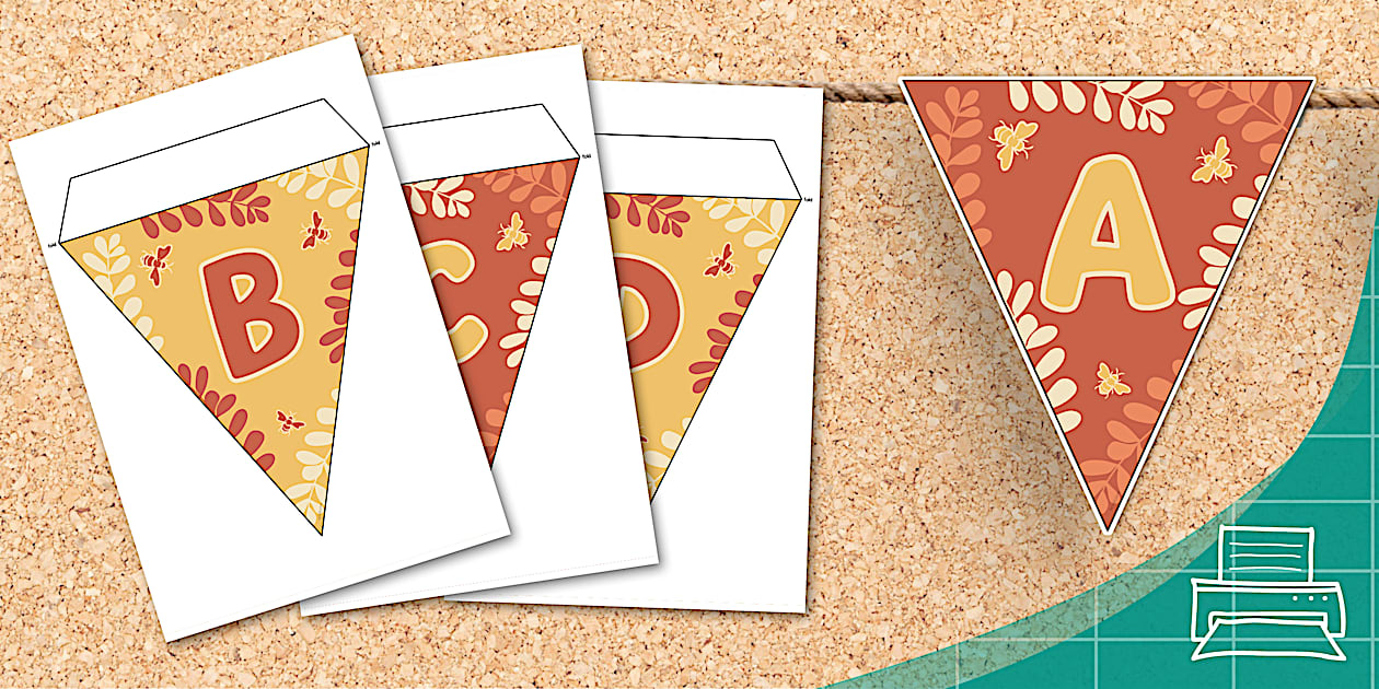 Alphabet Display Bunting | Wellbeing Classroom - Twinkl