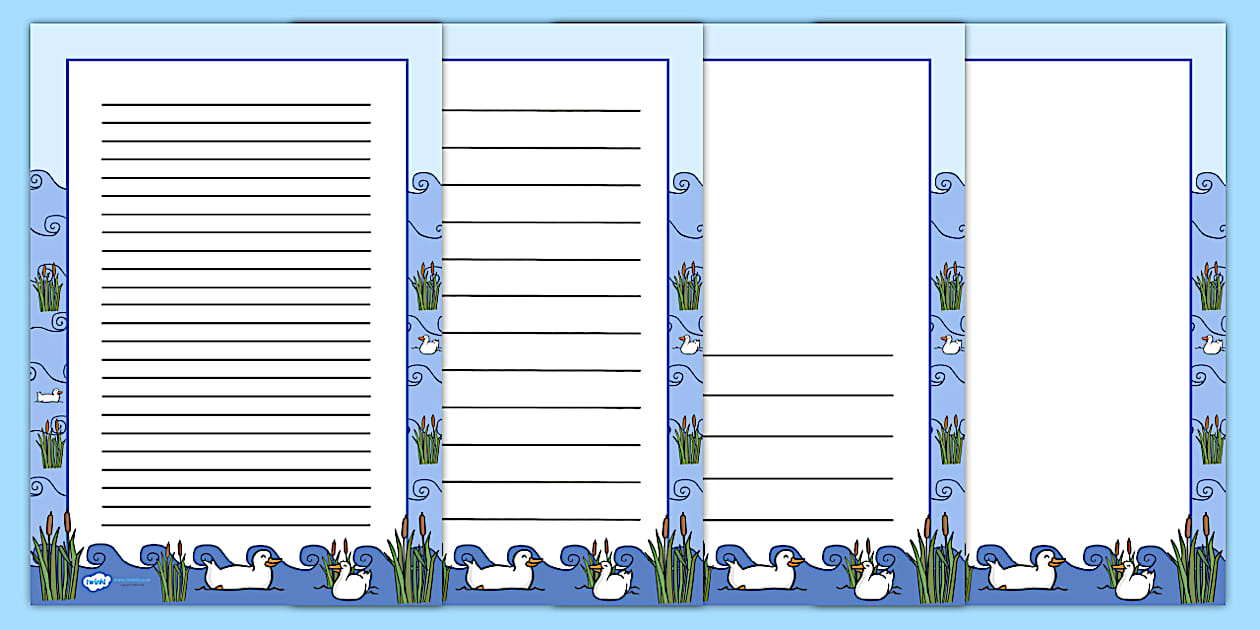 Editable Rivers Page Borders (teacher made) - Twinkl