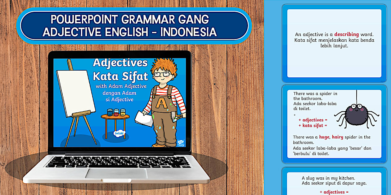 PowerPoint Grammar Gang Adjective English - Indonesia