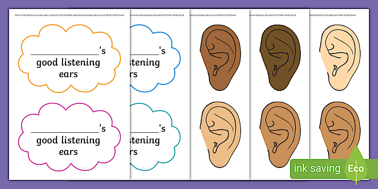 Good Listening Ears Headbands | Twinkl (teacher made)