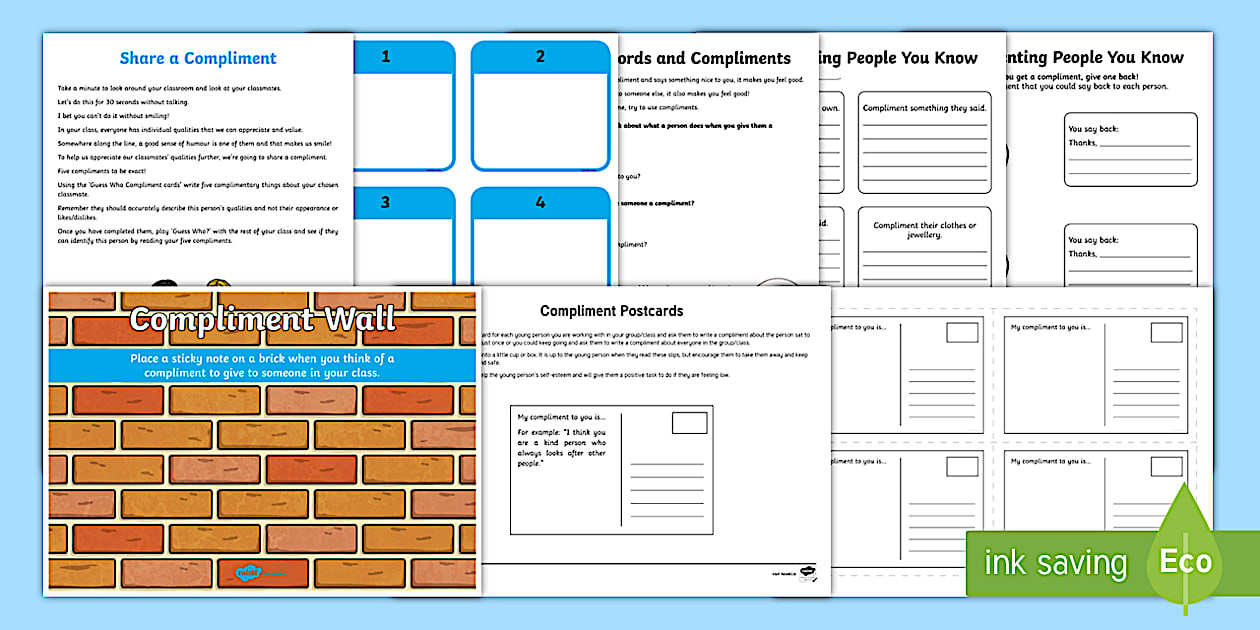 July Provision Compliments Activity - Twinkl