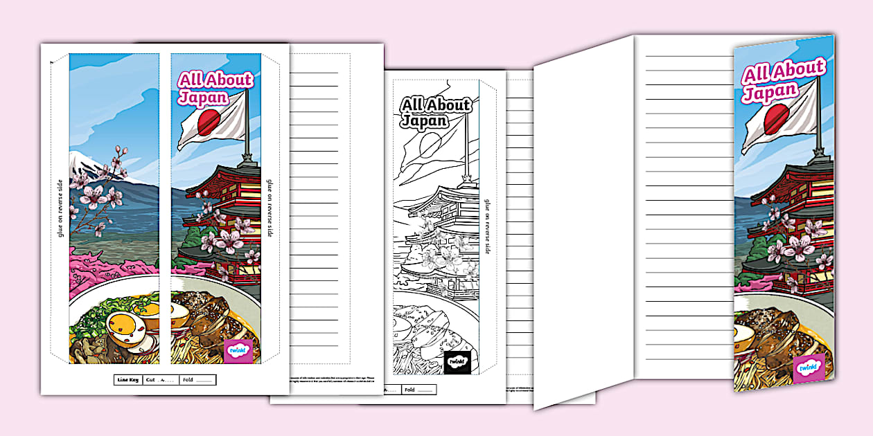 All About Japan Folding Writing Template (teacher made)