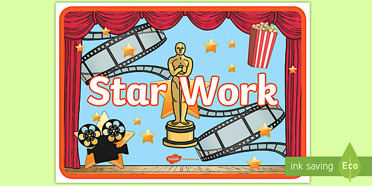 Editable Star Work Display Poster (teacher made) - Twinkl