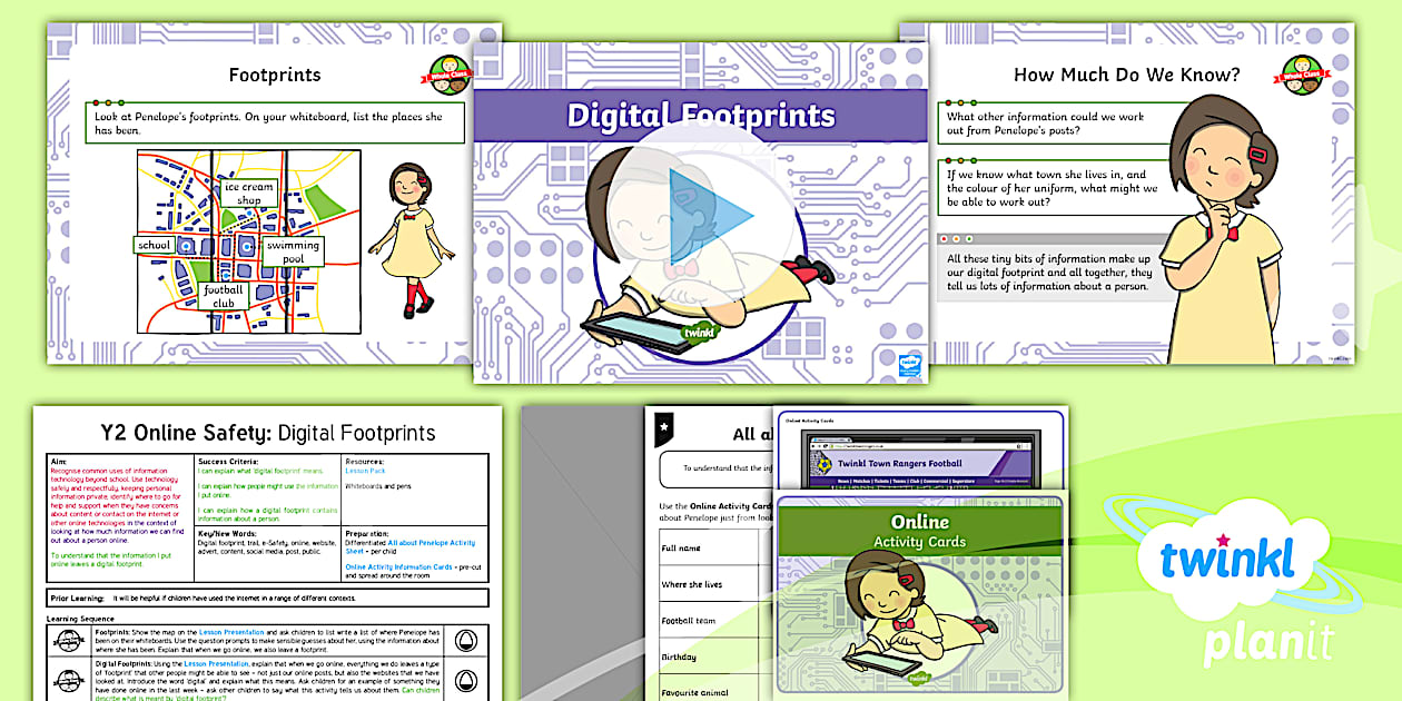 Computing: Online Safety: Digital Footprints Year 2 Lesson Pack 1
