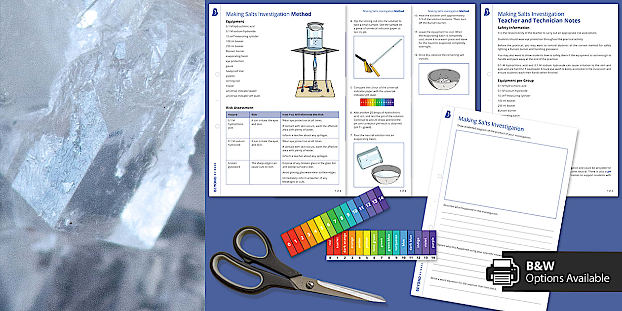 Making Salts Investigation Instruction Sheet Print-Out