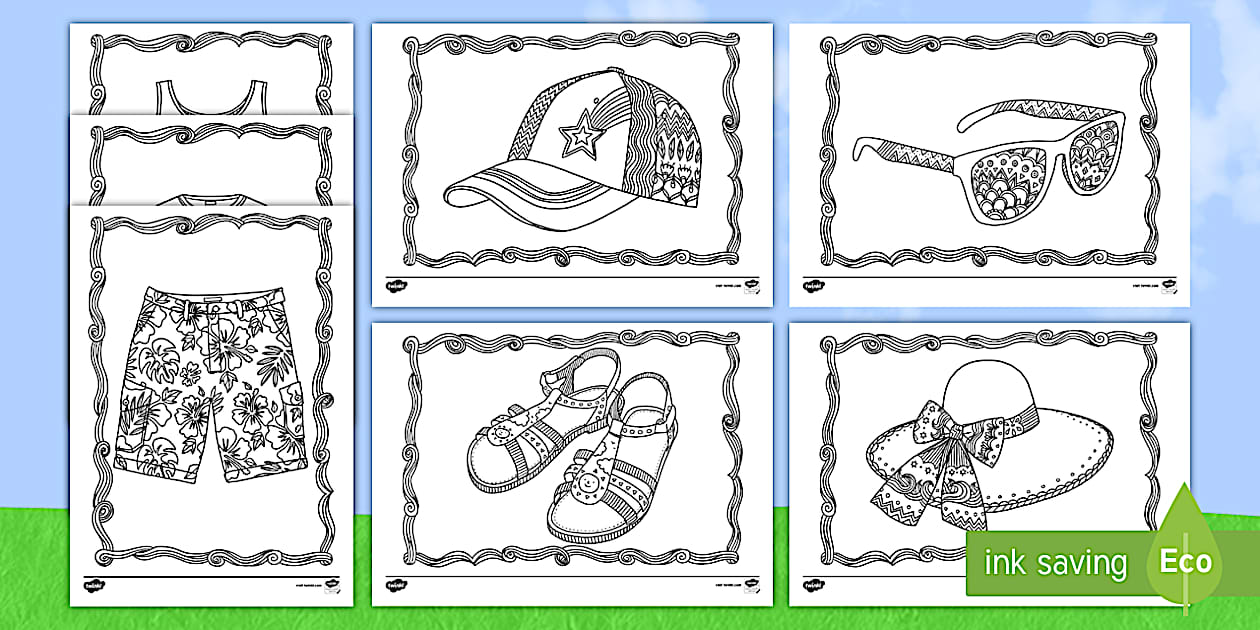 Summer Mindfulness Colouring Pages (teacher made) - Twinkl