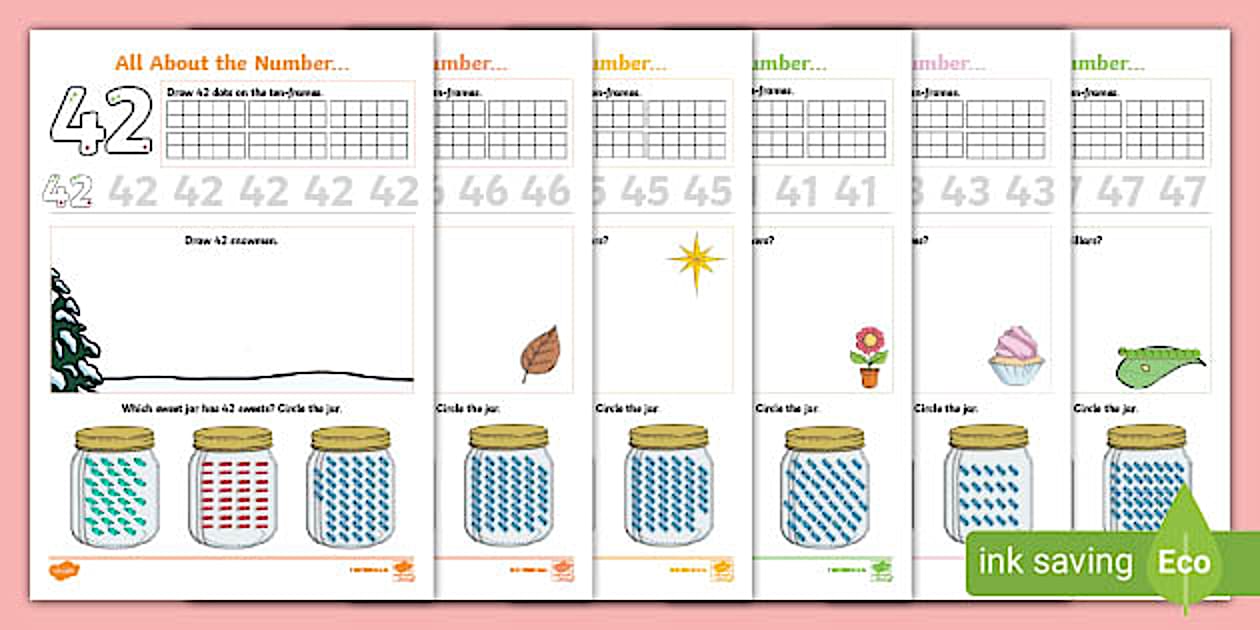 All About Numbers 41-50 Activity Pack - (teacher made)