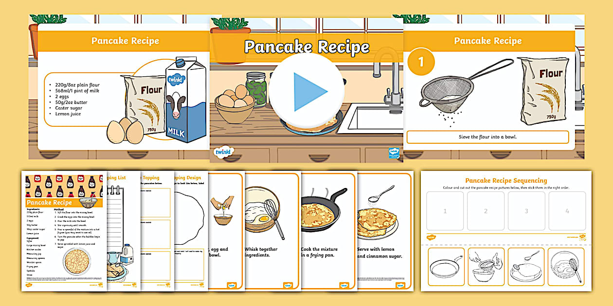 Pancake Day Recipe Pack (teacher made) - Twinkl