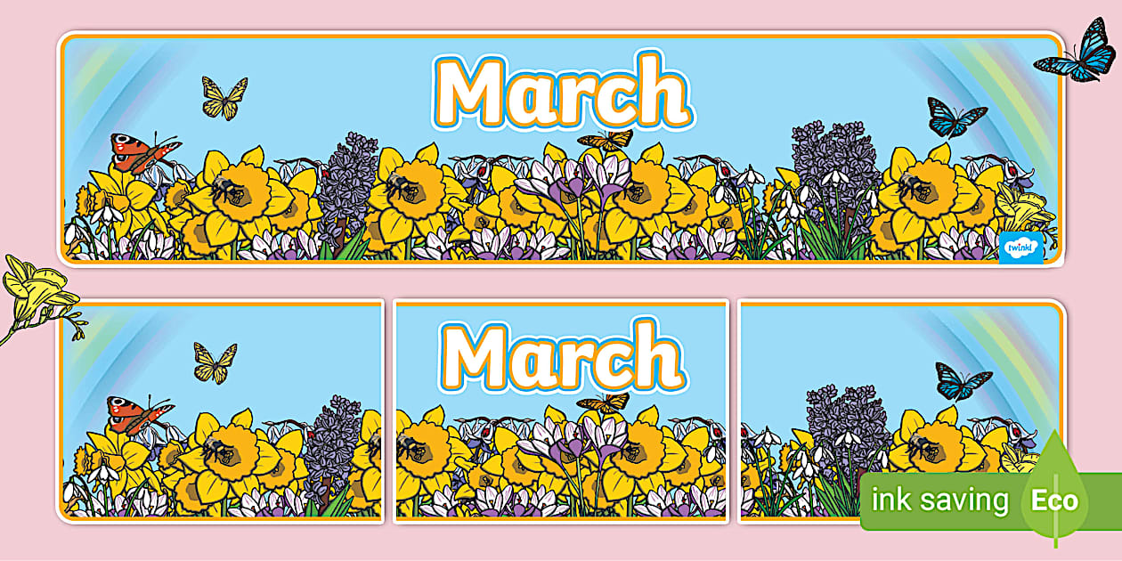 👉 March Display Banner (teacher made) - Twinkl