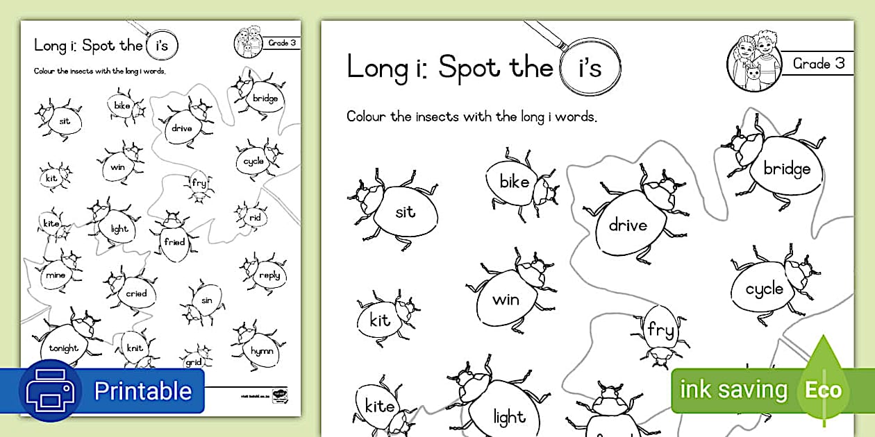 Grade 3 Phonics: long i: Searching for i's - Twinkl