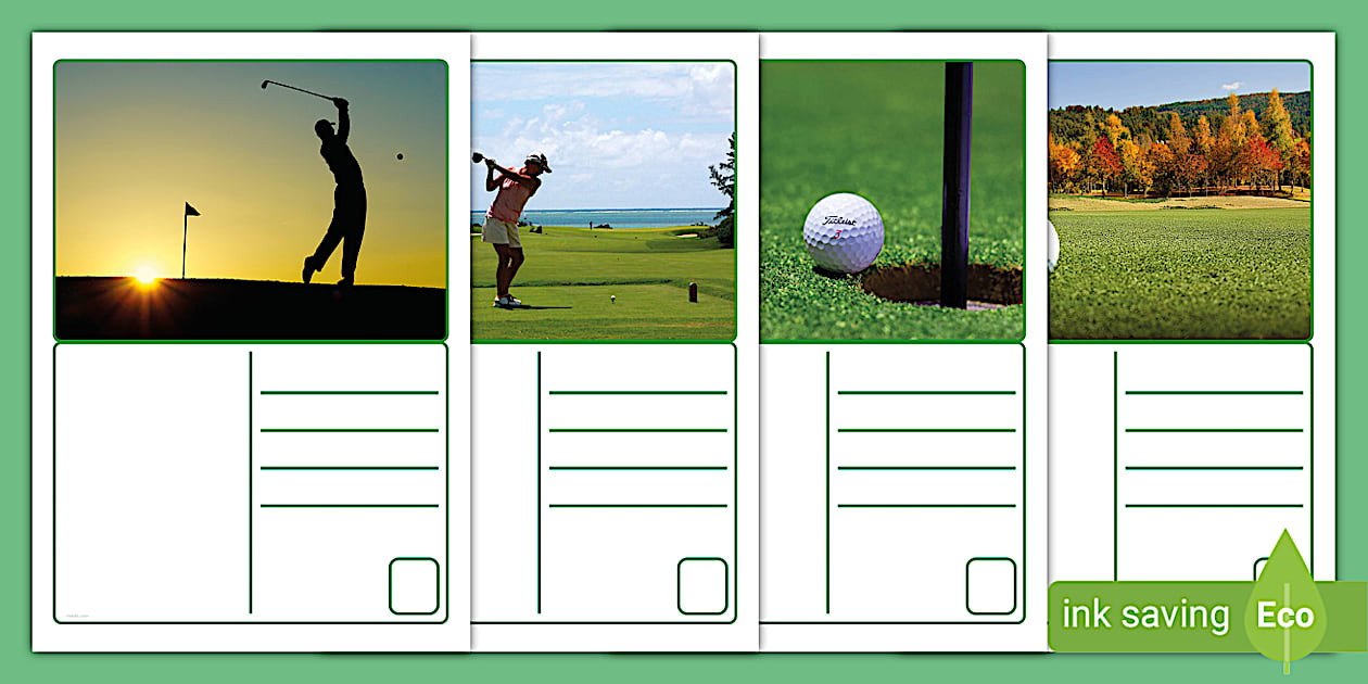 Golf Postcards | Twinkl | Stationery | Golf | Sports | KS1