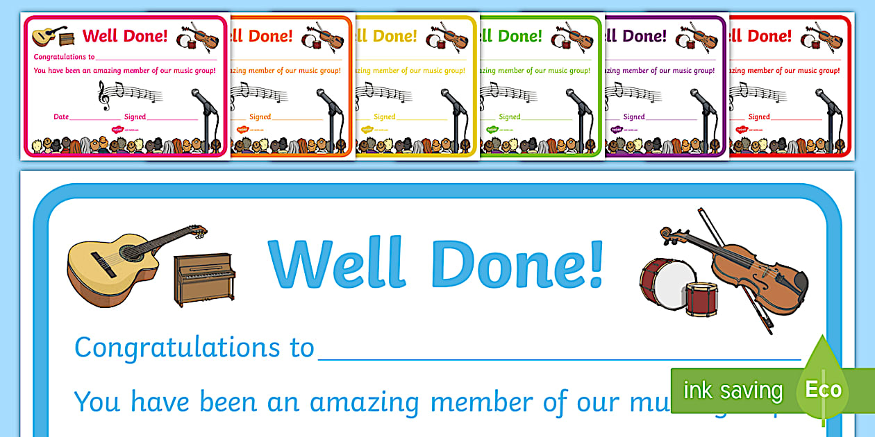 Music Group Certificates-music group, certificates, music certificates ...