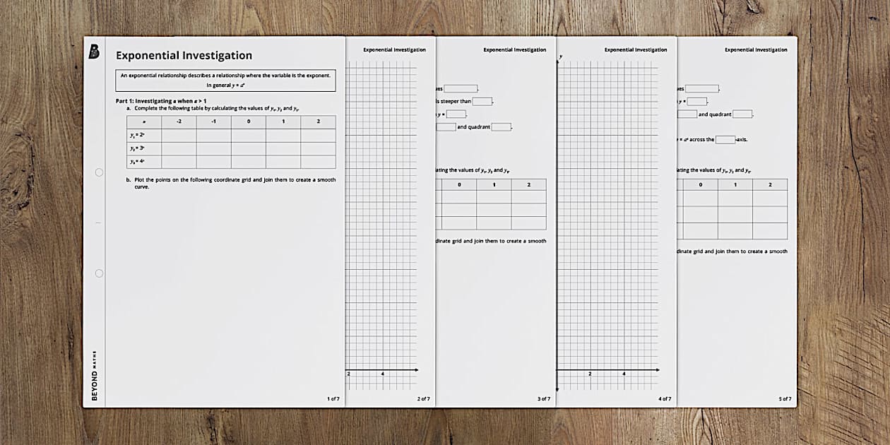 Exponential Investigation Worksheet (teacher made) - Twinkl