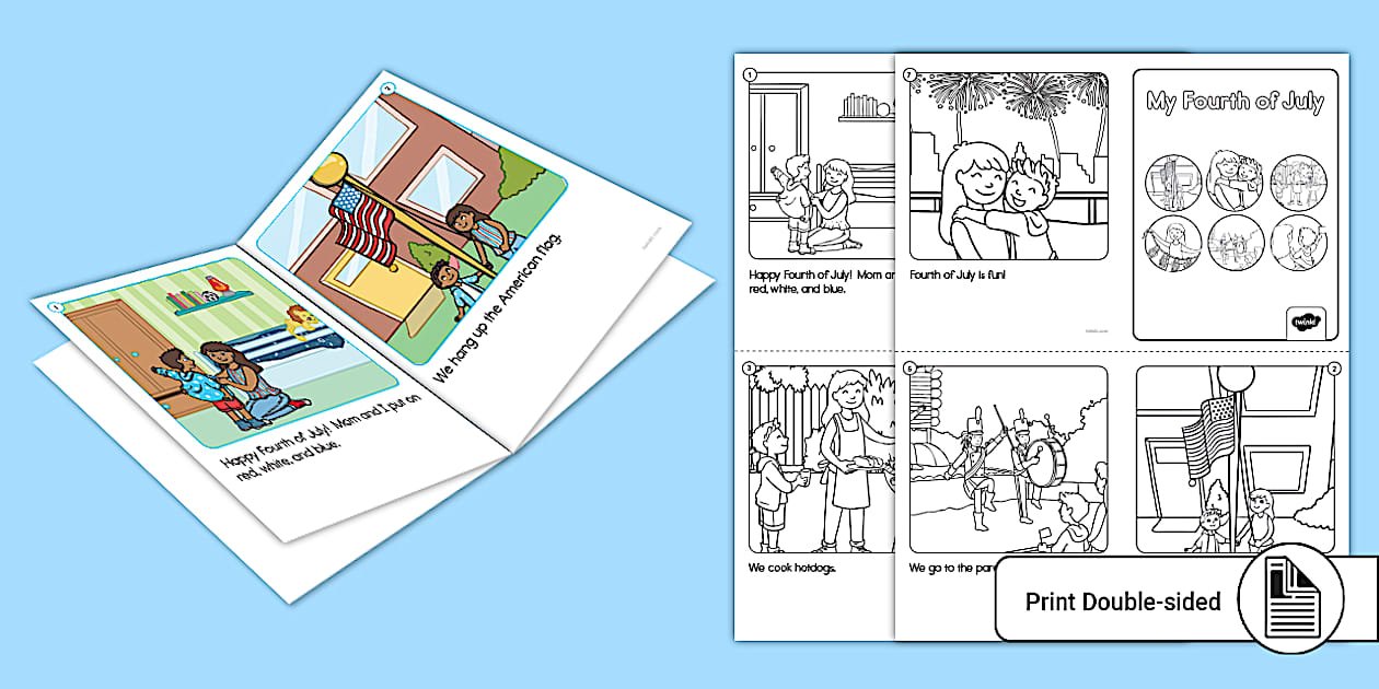 Editable My Fourth of July Emergent Reader - Twinkl