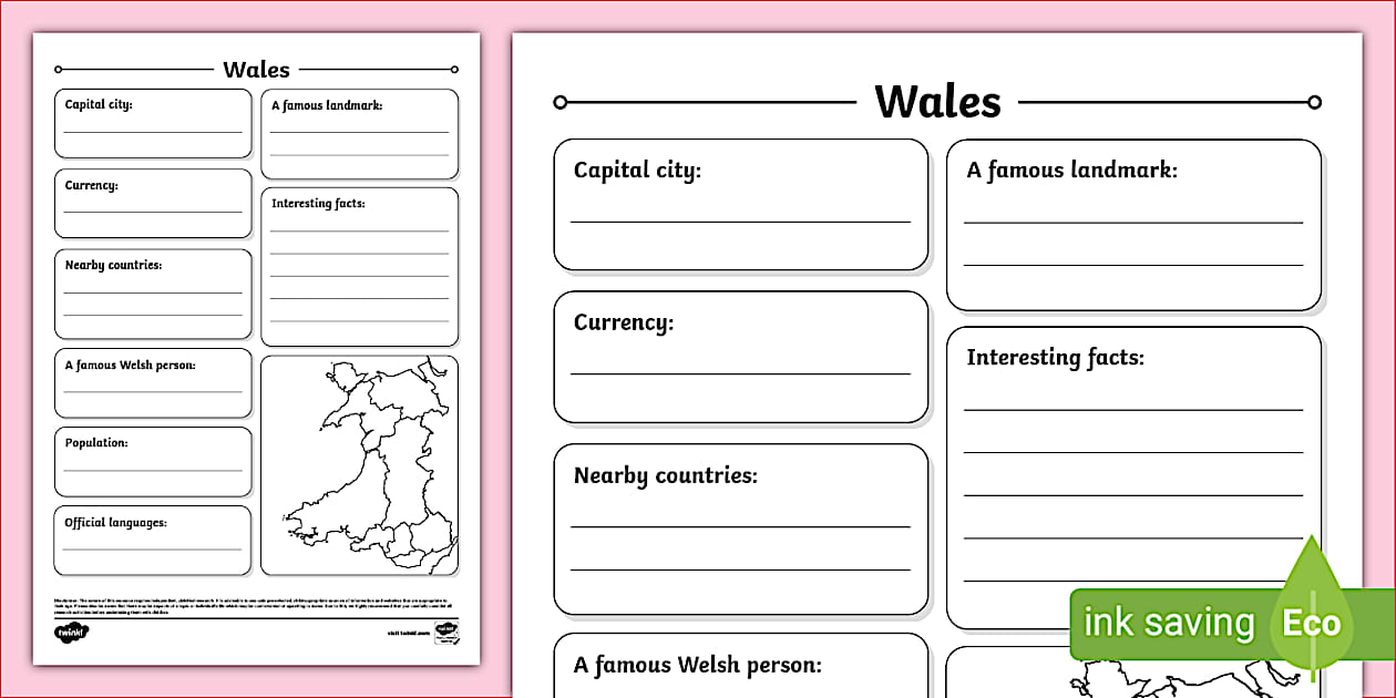 Wales Fact File,Wales (teacher made) - Twinkl