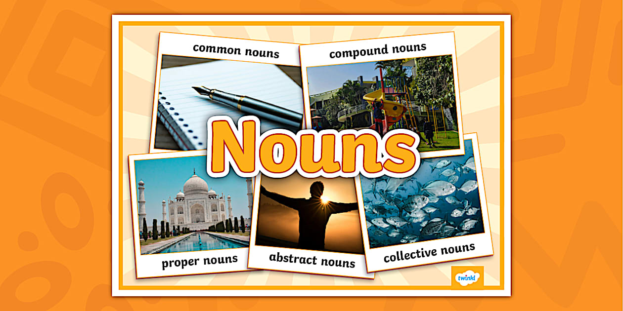 Class 3-5 Nouns Photo Display Poster (Teacher-Made) - Twinkl