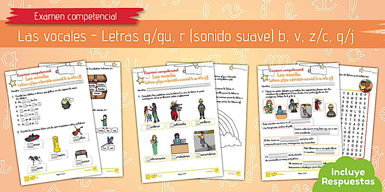 Examen competencial: Las vocales