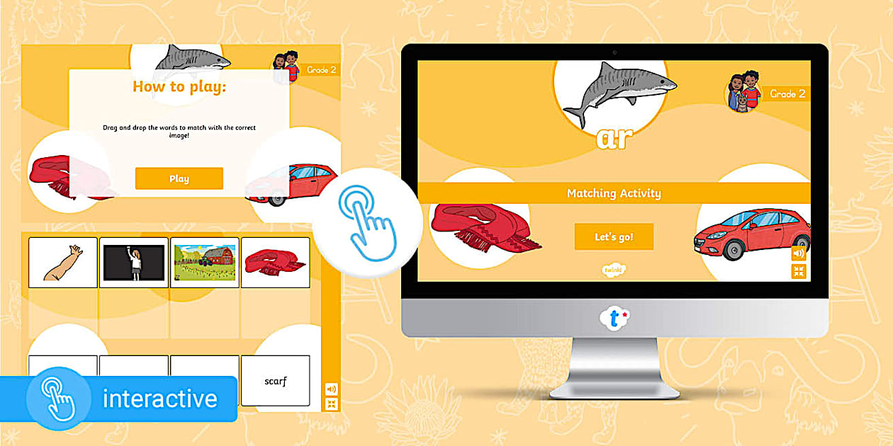 Grade 2 Phonics: ar Interactive Go! Game (teacher made)