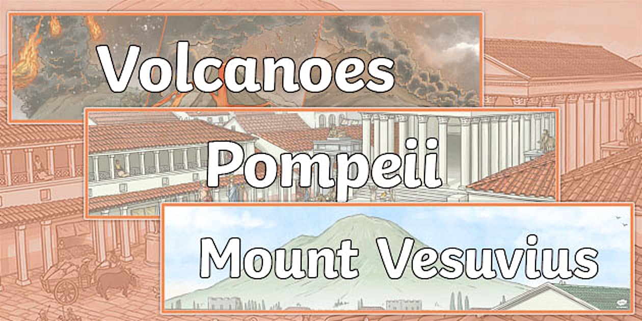Volcanoes Display Banners (teacher made) - Twinkl