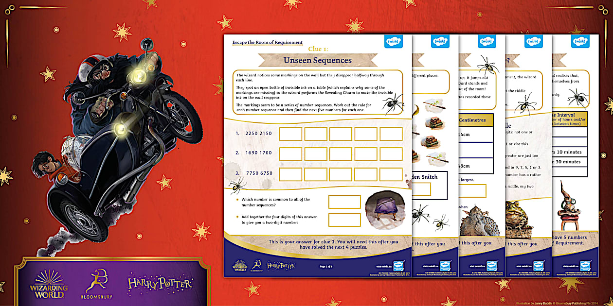 FREE! - Harry Potter: Escape the Room of Requirement Interactive Math Game