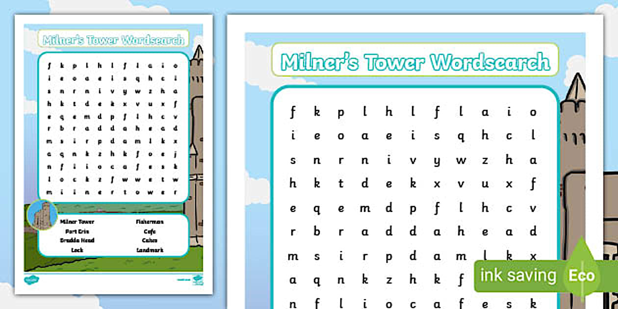 Milner's Tower Wordsearch (teacher made) - Twinkl
