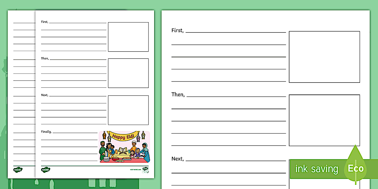 Eid Recount Writing Frames (Teacher-Made) - Twinkl