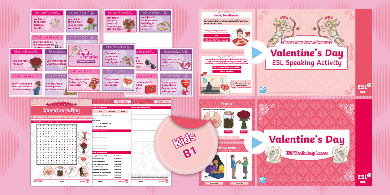 Valentine's Day ESL Lesson Plans [Kids, B1] – Twinkl