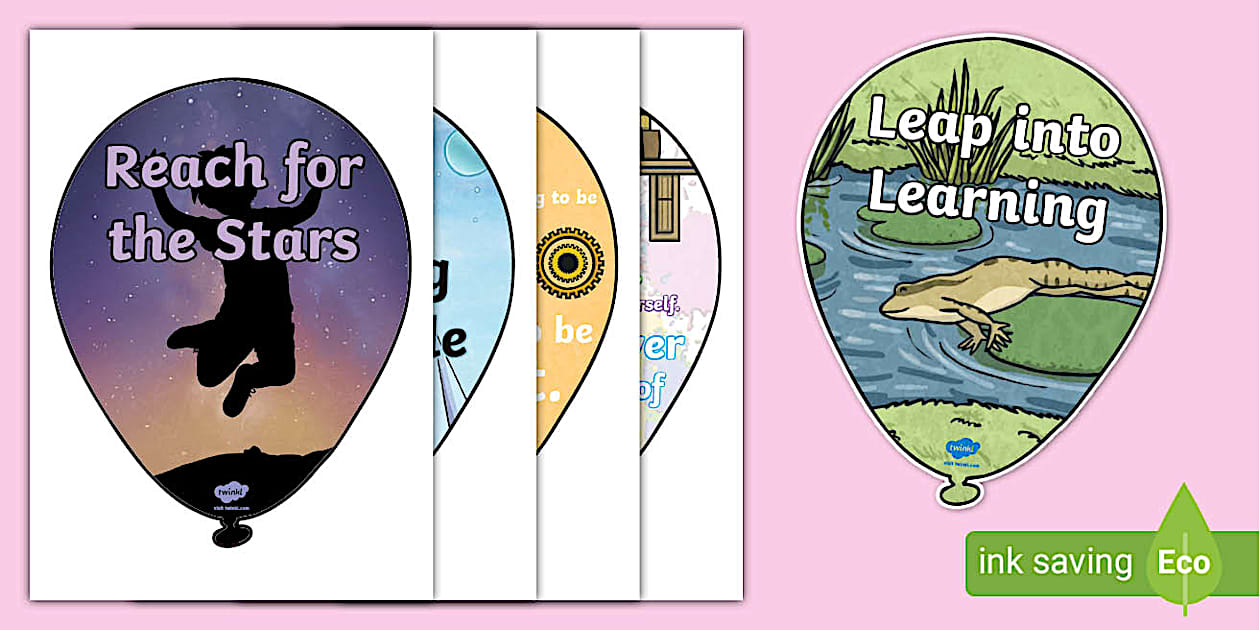 Editable Motivational Balloons Display Pack (teacher made)