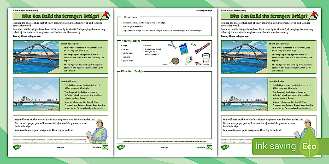 UAE STEM Building Bridges - Upper Primary (teacher made)