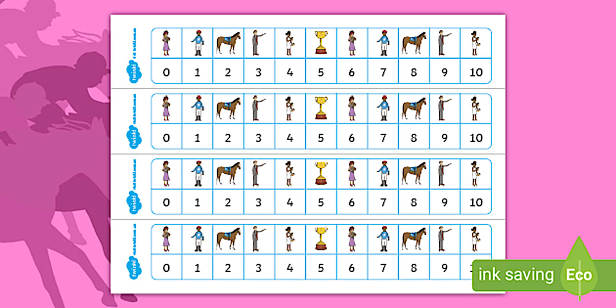 Melbourne Cup Number track 1-10 (teacher made) - Twinkl