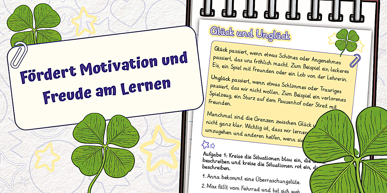 Glück und Unglück - Arbeitsblatt