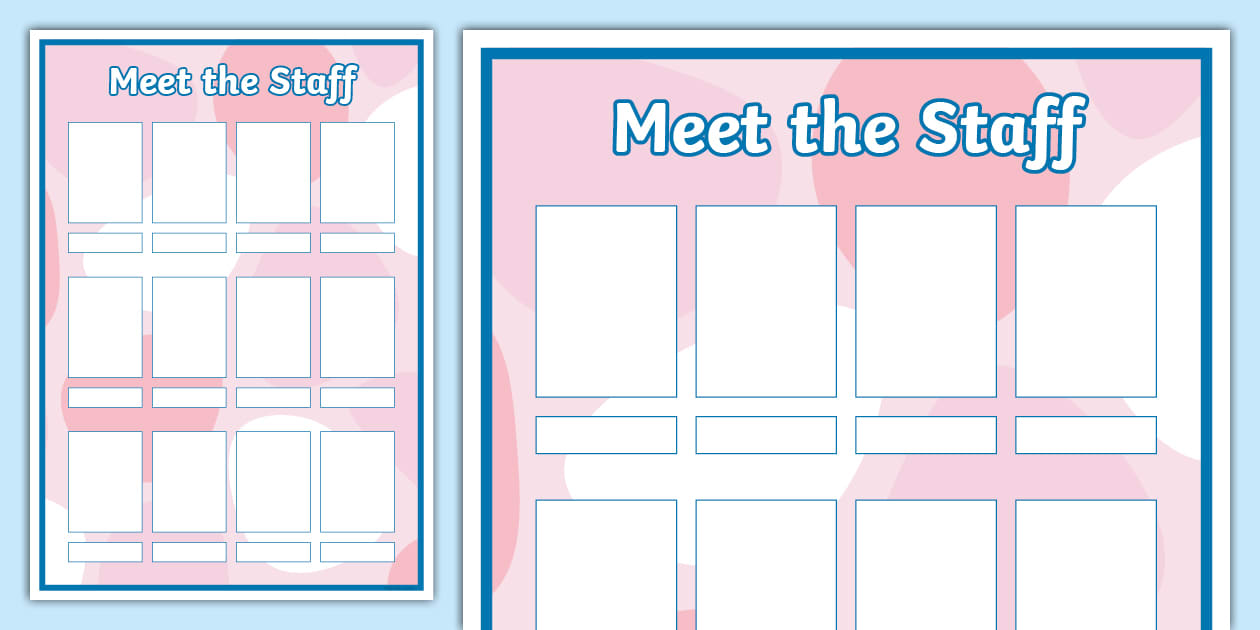 Meet Our Staff Poster (Teacher-Made) - Twinkl