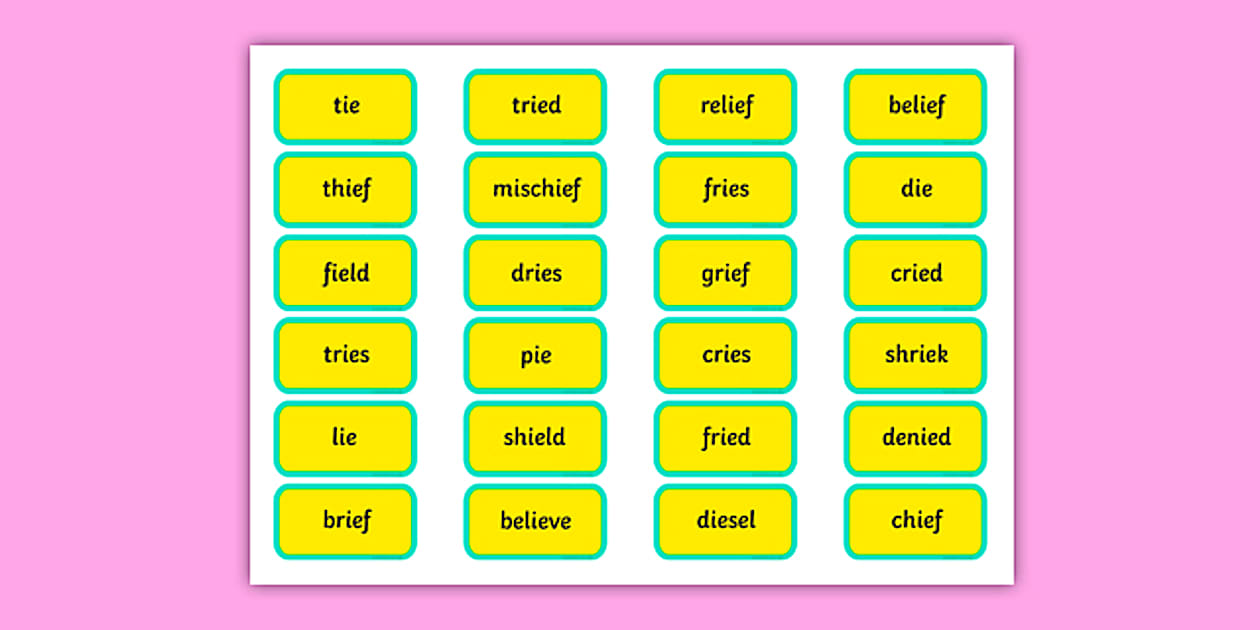 Alternative Pronunciation of IE Sorting Game - Twinkl