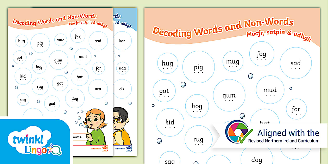 Decoding Words and Non-Words: Mocfr, satpin & udhgk